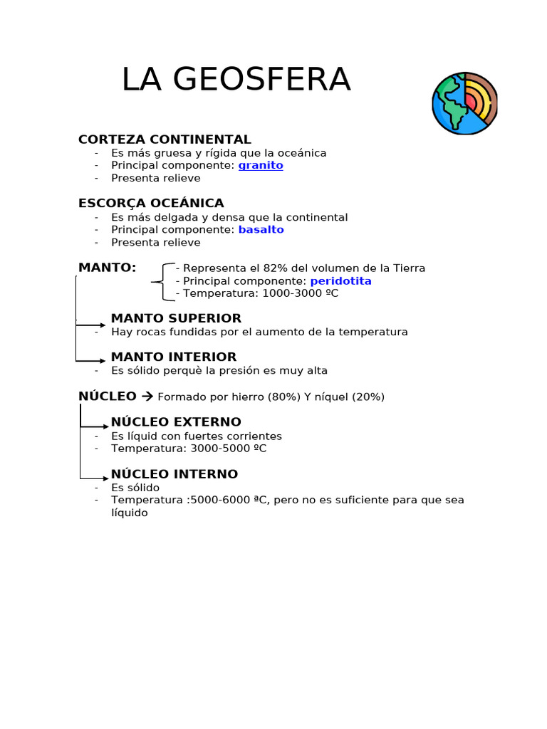 Estructura de la Geosfera Terrestre | PDF