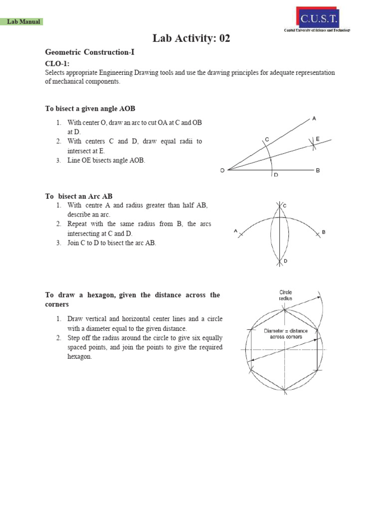 Geometric Construction Techniques Guide | PDF | Circle | Tangent