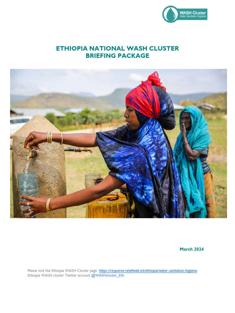 Ethiopia National Wash Cluster Briefing Package March 2024 | PDF | Wash | Sanitation