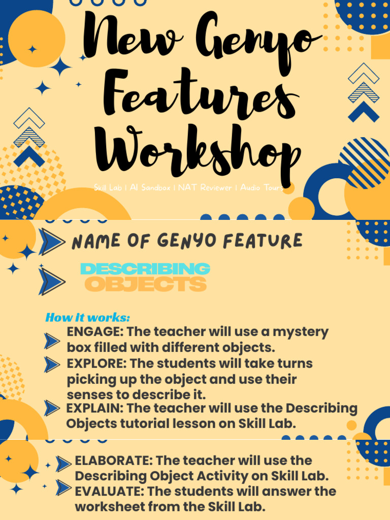 New Genyo Features Workshop - Template | PDF