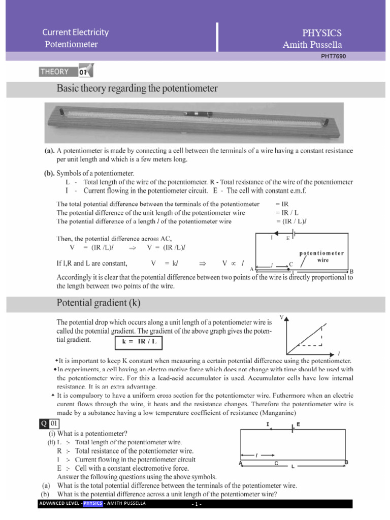 Copy of 08-07 Current Electricity | PDF | Voltage | Electrical Components
