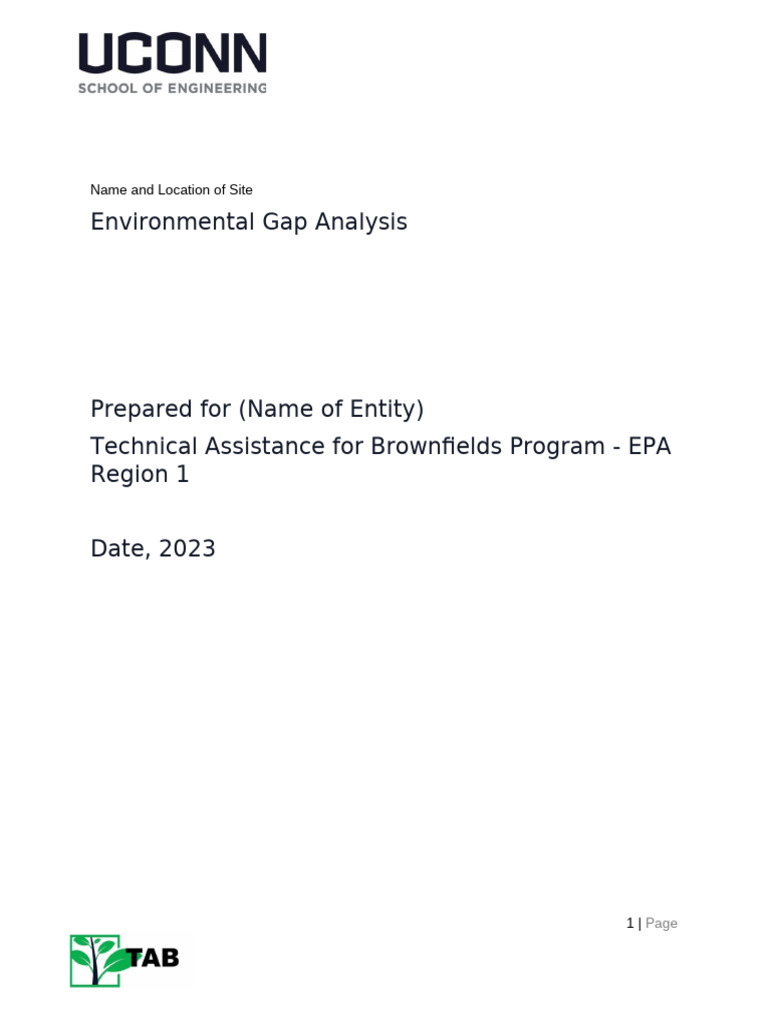 Environmental Gap Analysis for Brownfields | PDF | Earth Sciences ...