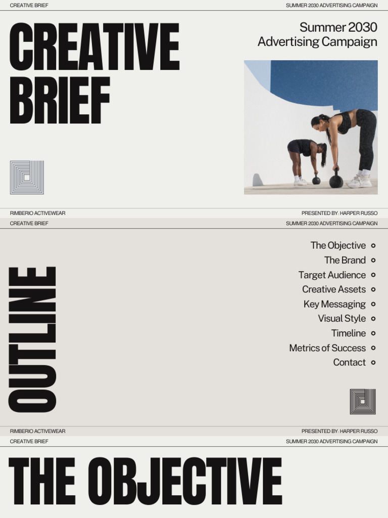 Beige Bold Modern Ad Campaign Creative Brief Business Presentation ...