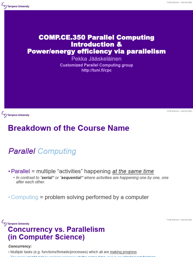 L01 Introduction and Power | PDF | Parallel Computing | Electricity