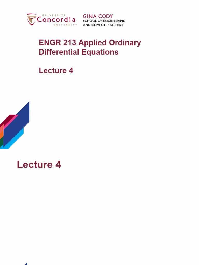 Lecture 4 | PDF | Nonlinear System | Logistic Function