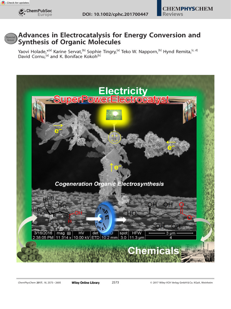 ChemPhysChem - 2017 - Holade - Advances in Electrocatalysis for Energy ...