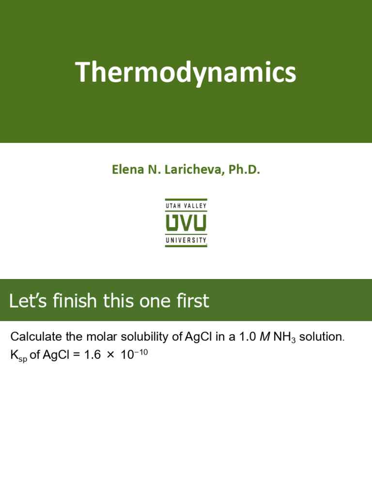 Module 9 Thermodynamics | PDF | Entropy | Thermodynamics
