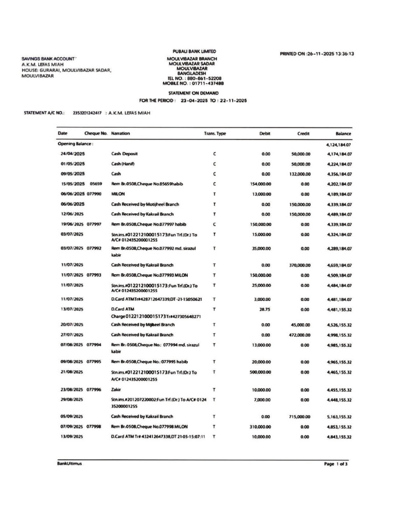 Bank Statement 2 | PDF