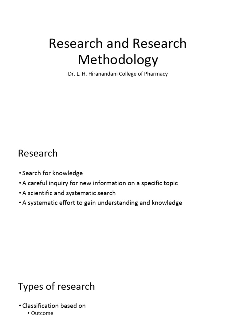 Copy of Research Methodology (1) | PDF | Sampling (Statistics) | Randomized Controlled Trial