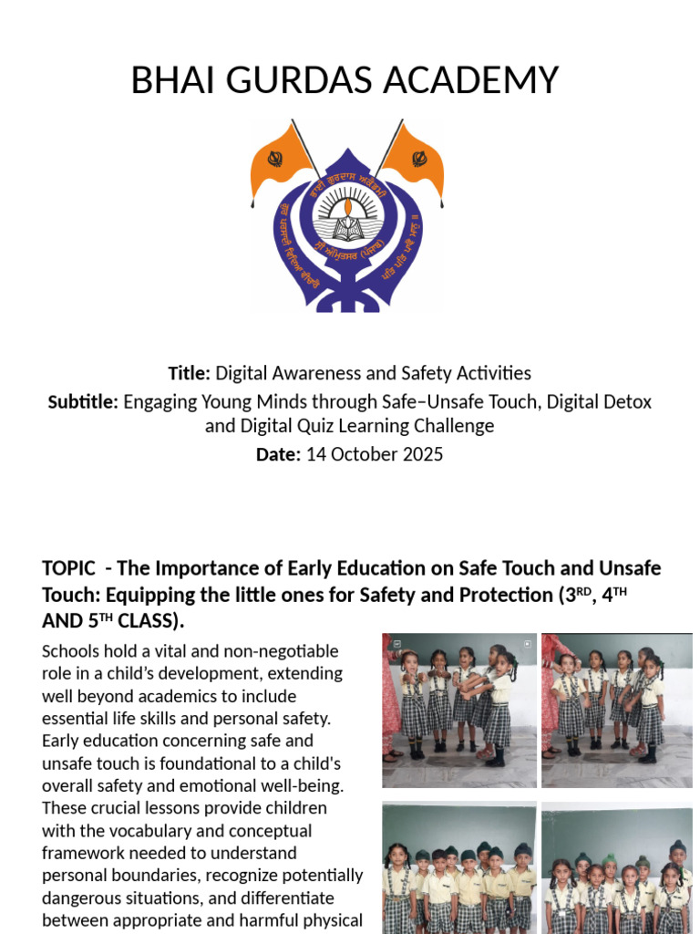 Digital Awareness and Safety Activities | PDF | Safety | Creativity