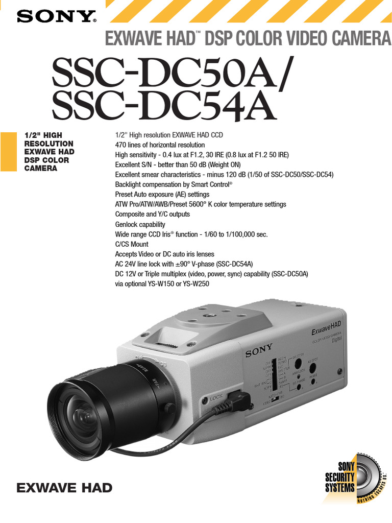 Sony Ssc Dc50a Ssc Dc54a | PDF | Charge Coupled Device | Camera