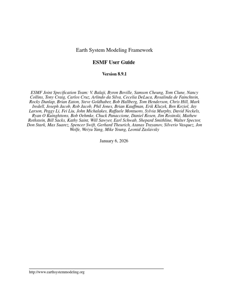 ESMF_usrdoc | PDF | Command Line Interface | Information Technology