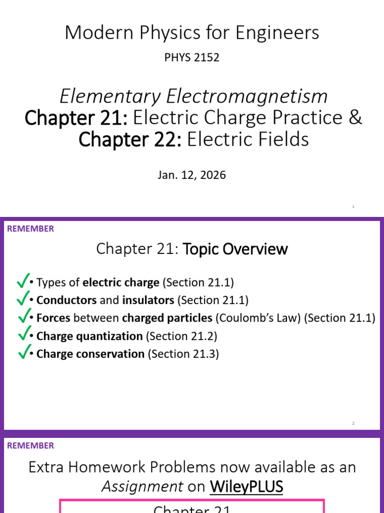 Day 3 - Electric Charge Practice and Intro to Electric Fields | PDF ...