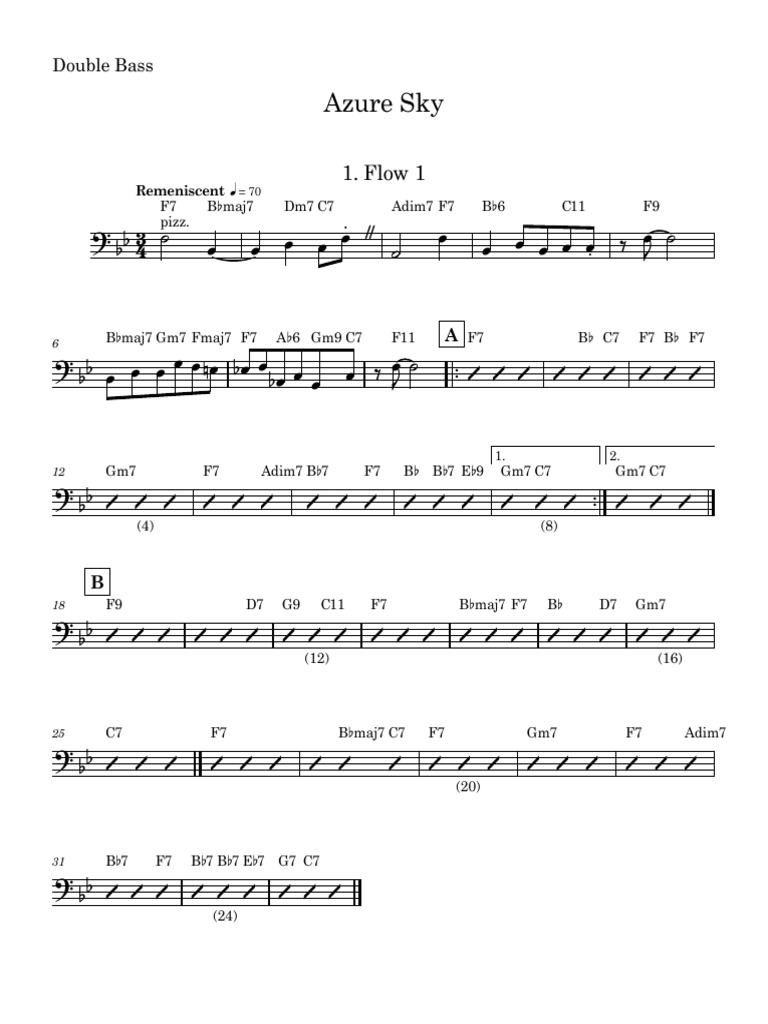 08 - Double Bass - Azure Sky | PDF