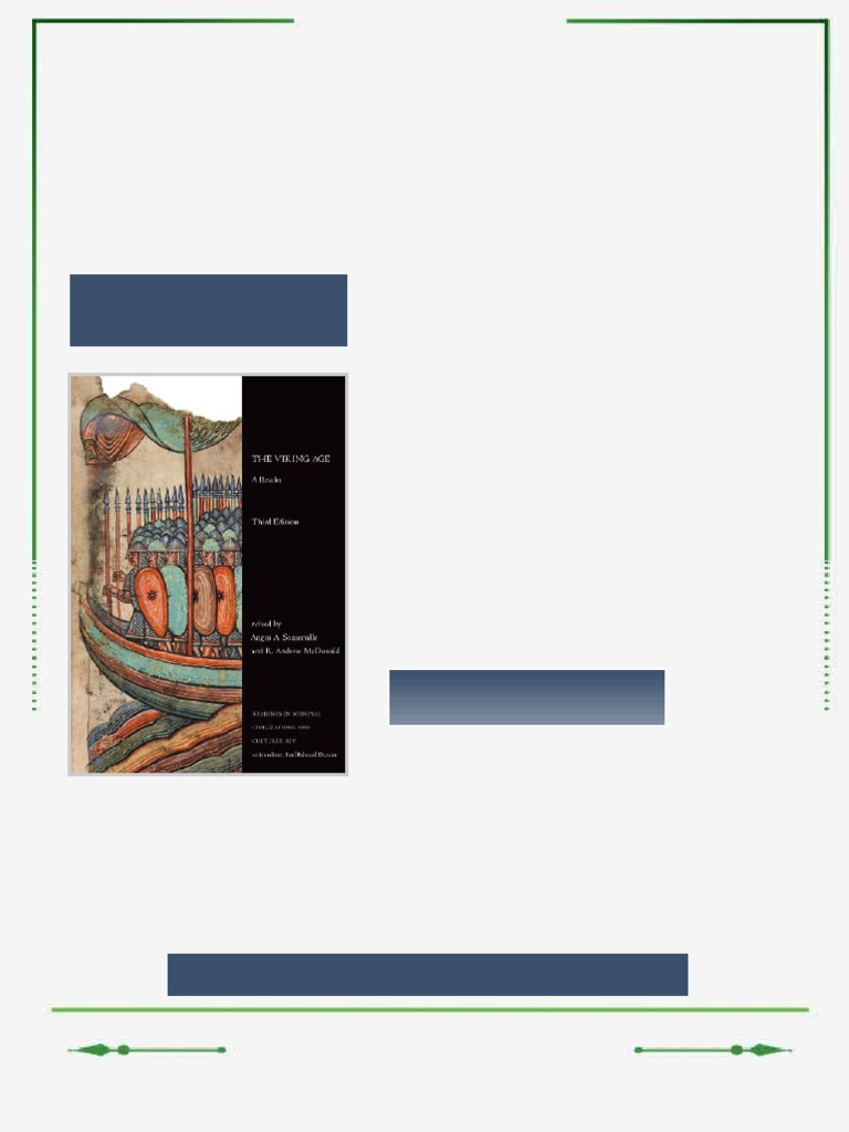 The Viking age a reader Third Edition. Edition Russell Andrew Mcdonald ...