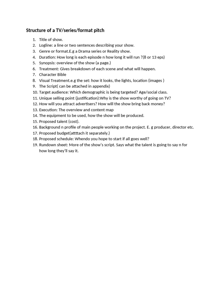 Structure for a Pitch | PDF