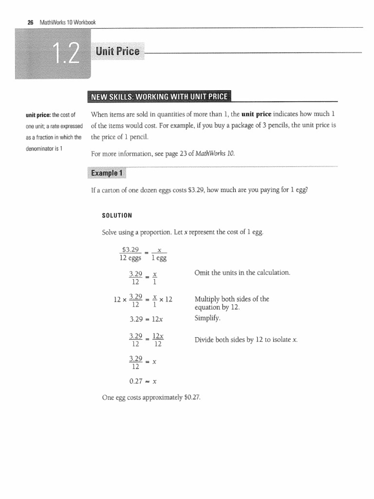 Unit Pricing | PDF