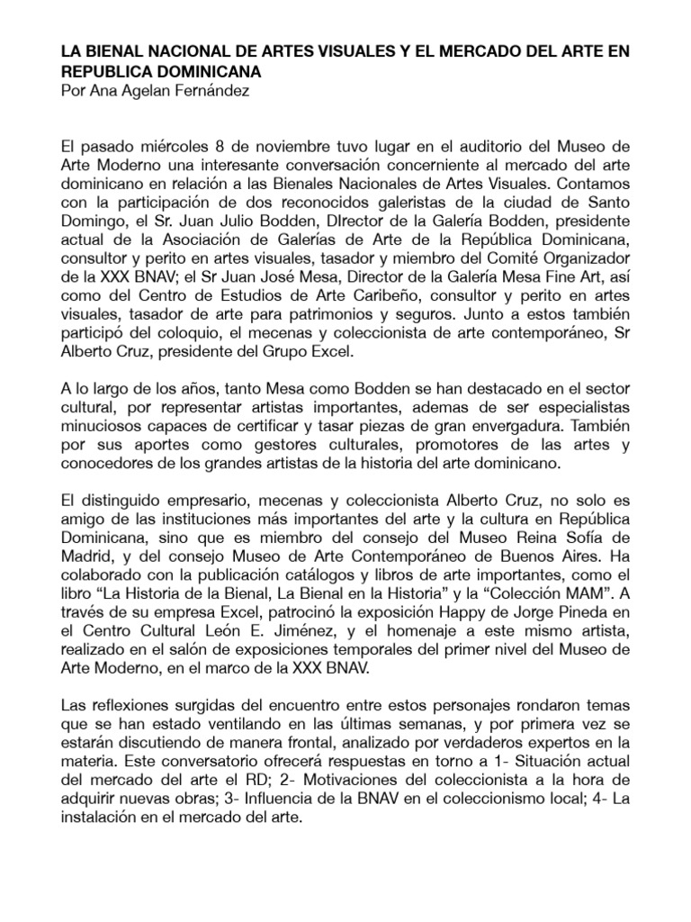 XXXBIENAL&Mercado | PDF | Arte de instalación | Arte de performance