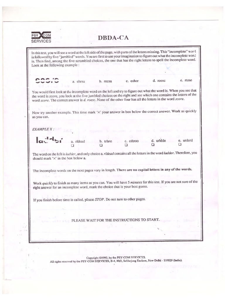 DBDA Performa | PDF