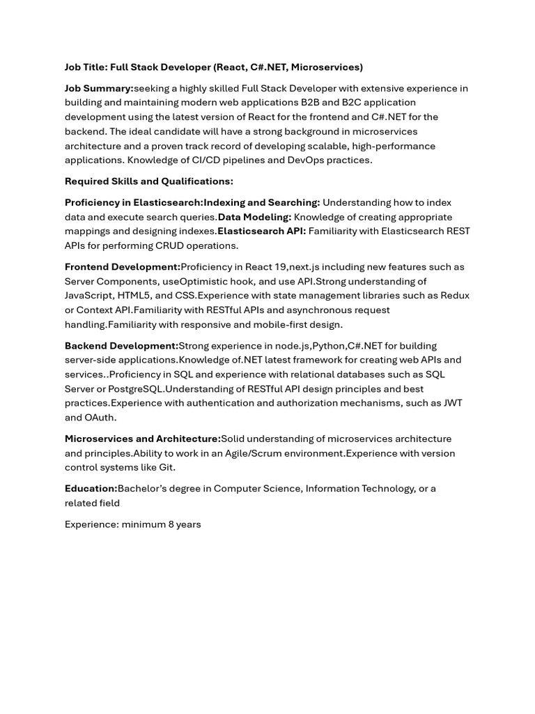 Fullstack Developer | PDF