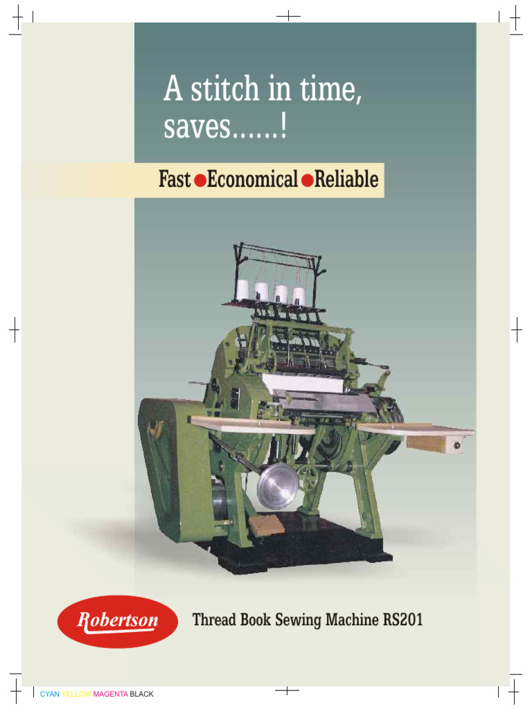 Semi Automatic Thread Book Sewing Machine | PDF | Sewing Machine