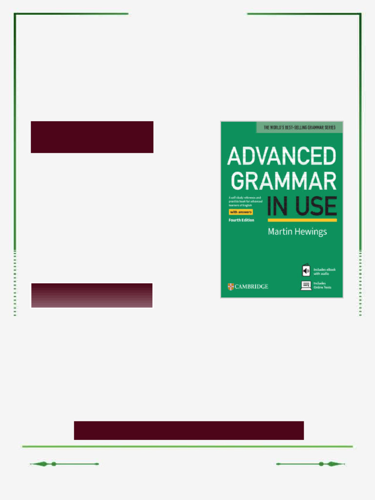 Advanced Grammar in Use Book with Answers [4th Edition] Martin Hewings full eBook chapters ...