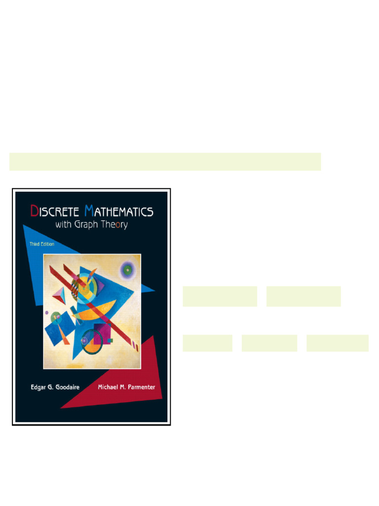 Solution Manual for Discrete Mathematics with Graph Theory, 3/E 3rd Edition Edgar G. Goodaire ...