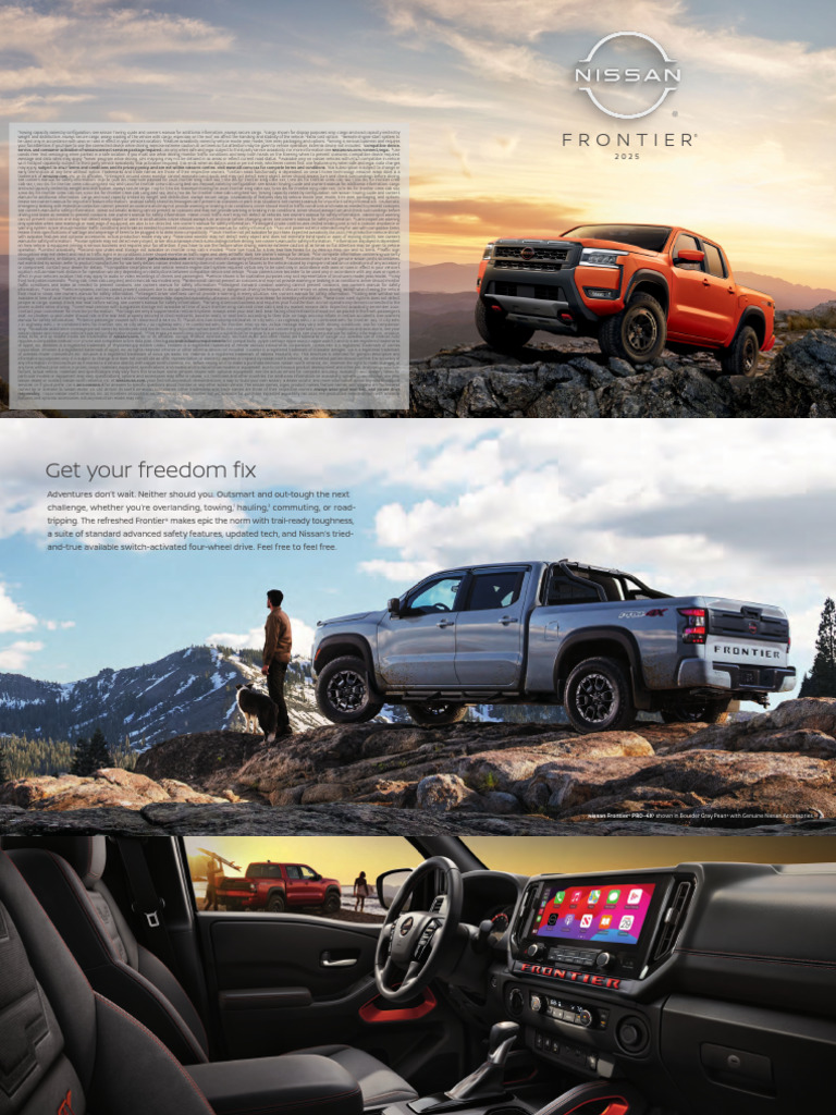 2025 Nissan Frontier Brochure En | PDF | Airbag | Truck