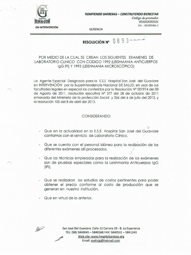 Laboratorio Clinico Lesmaniasis 0893 | PDF