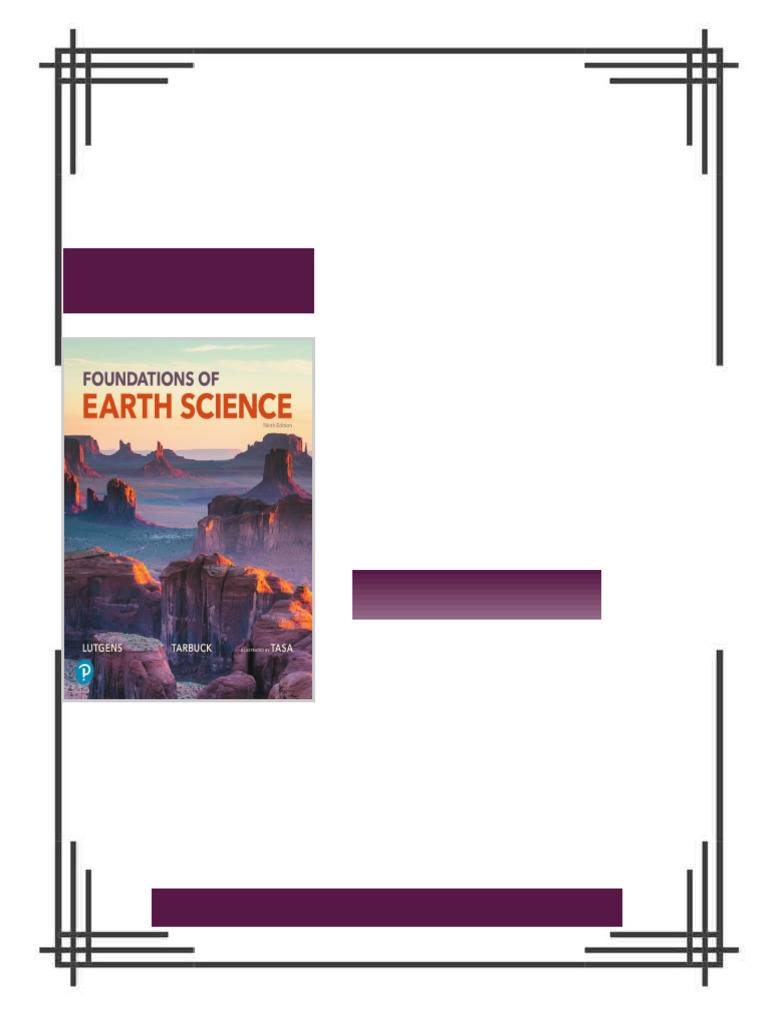 Foundations of Earth Science, 9e Frederick K. Lutgens eBook corrected ...