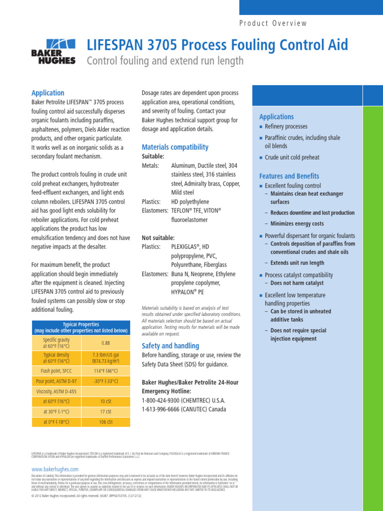 36387.LIFESPAN_Product.overview.1212 - Control de Ensuciamiento | PDF | Petroleum | Plastic