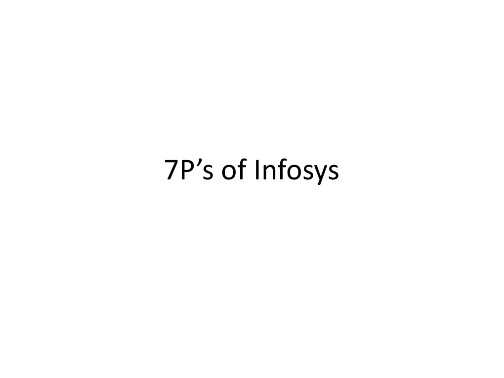 Infosys 7P's Marketing Strategy Overview | PDF | Business