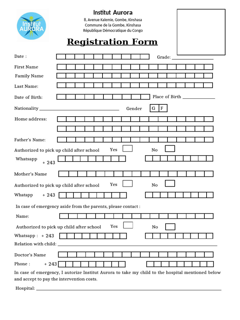 Resgistration Form (1) | PDF