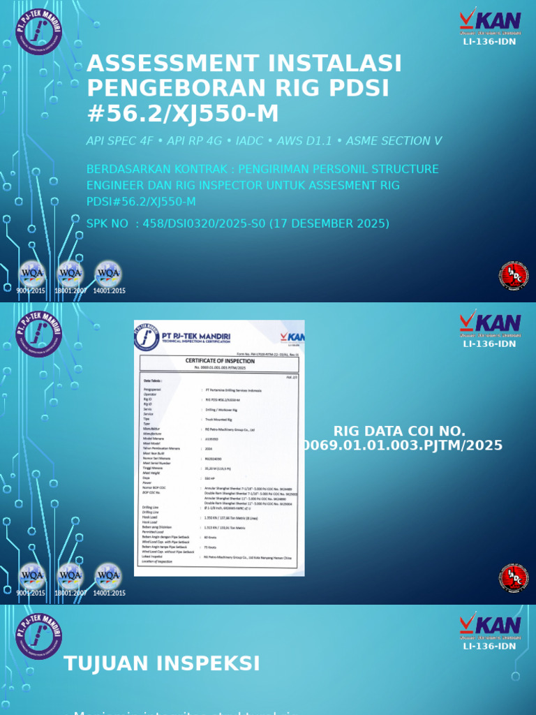 Penilaian Rig PDSI #56.2/XJ550-M | PDF