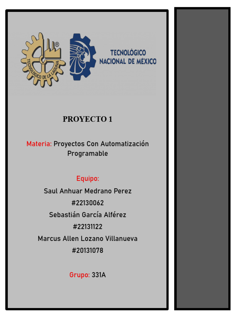 Proyecto 1 | PDF | Relé | Automatización