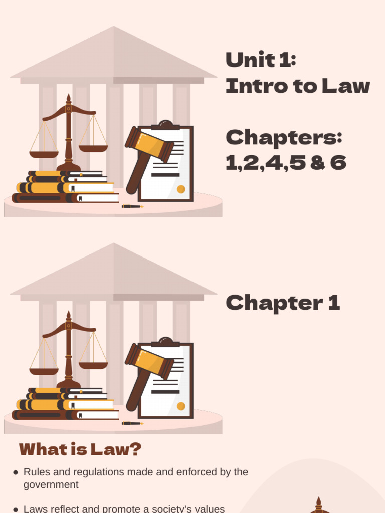 Unit 1_ Intro to Law Slides_Notes | PDF | Burden Of Proof (Law) | Lawsuit