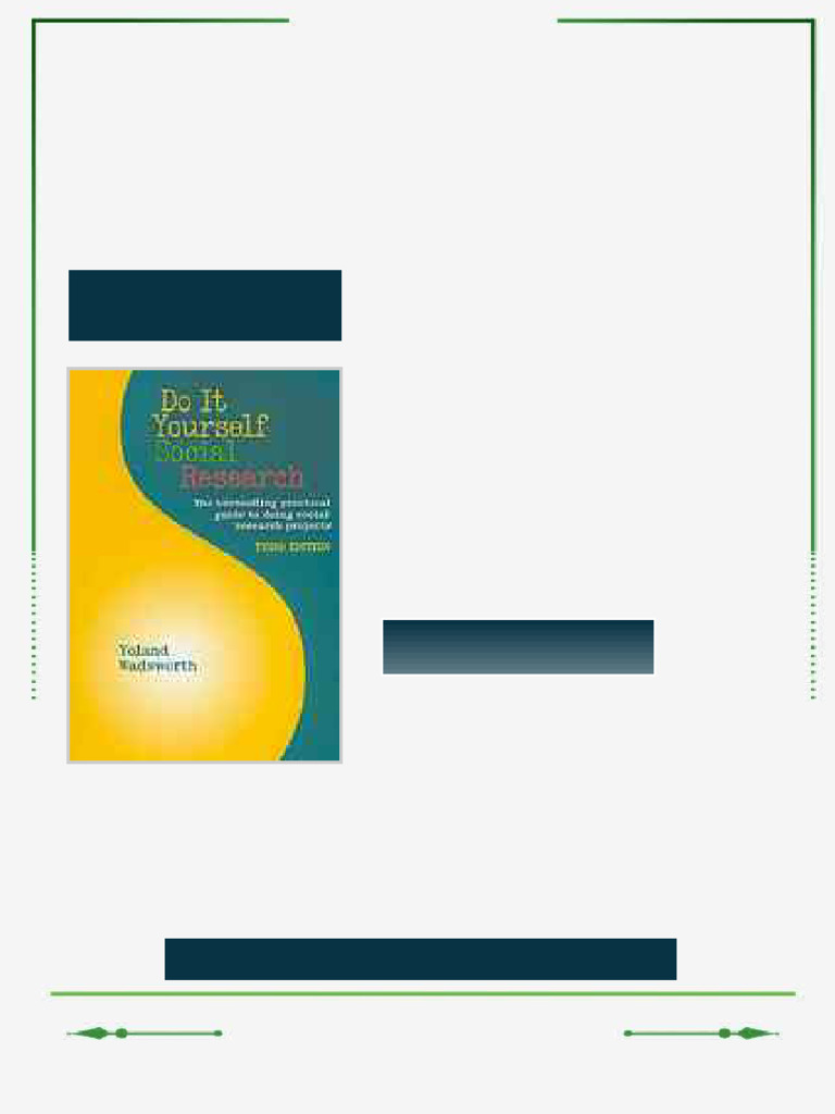 Do It Yourself Social Research 3rd Edition Yoland Wadsworth ebook ...