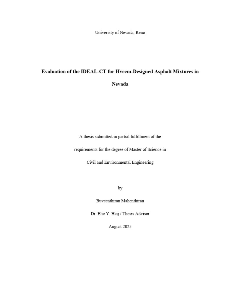 Evaluation of the IDEAL-CT for Hveem-Designed Asphalt Mixtures in ...