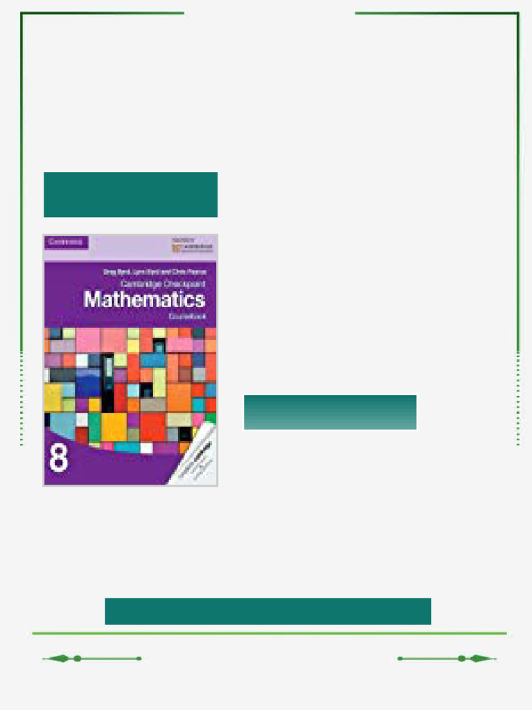 Cambridge Checkpoint Mathematics Coursebook 8 Greg Byrd ebook ...