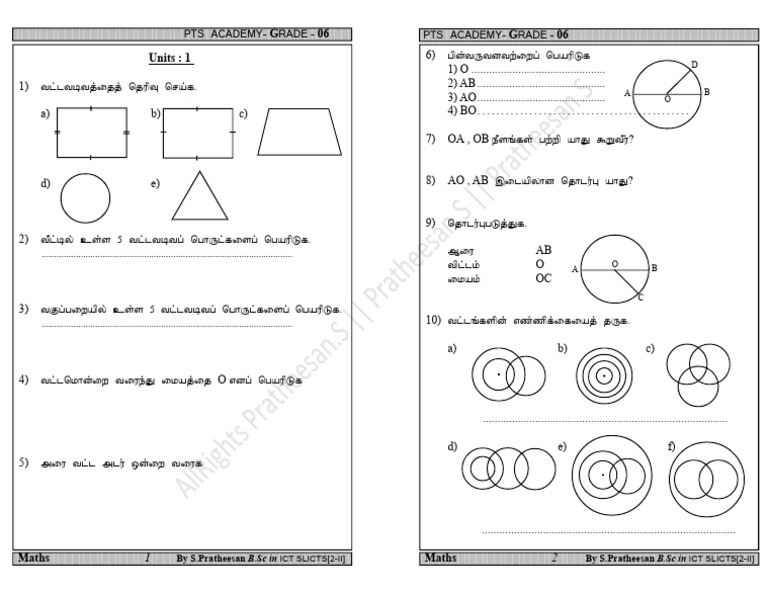 Gr 6 UNIT tute 01 | PDF