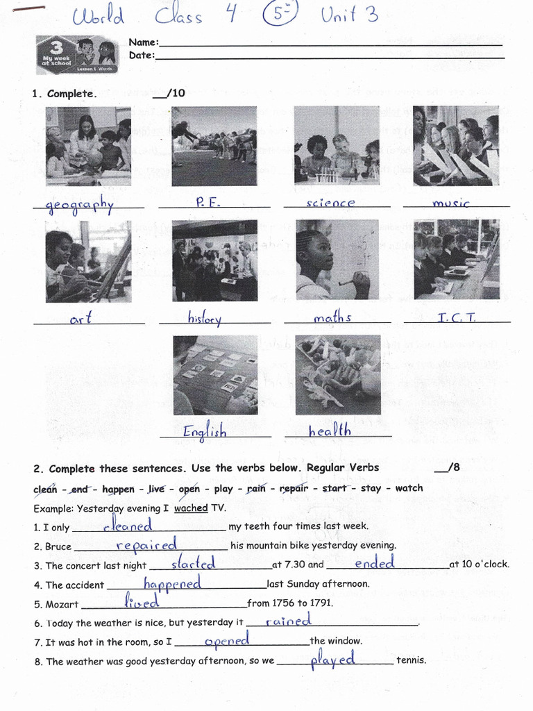Repaso Unit 3 KEY | PDF