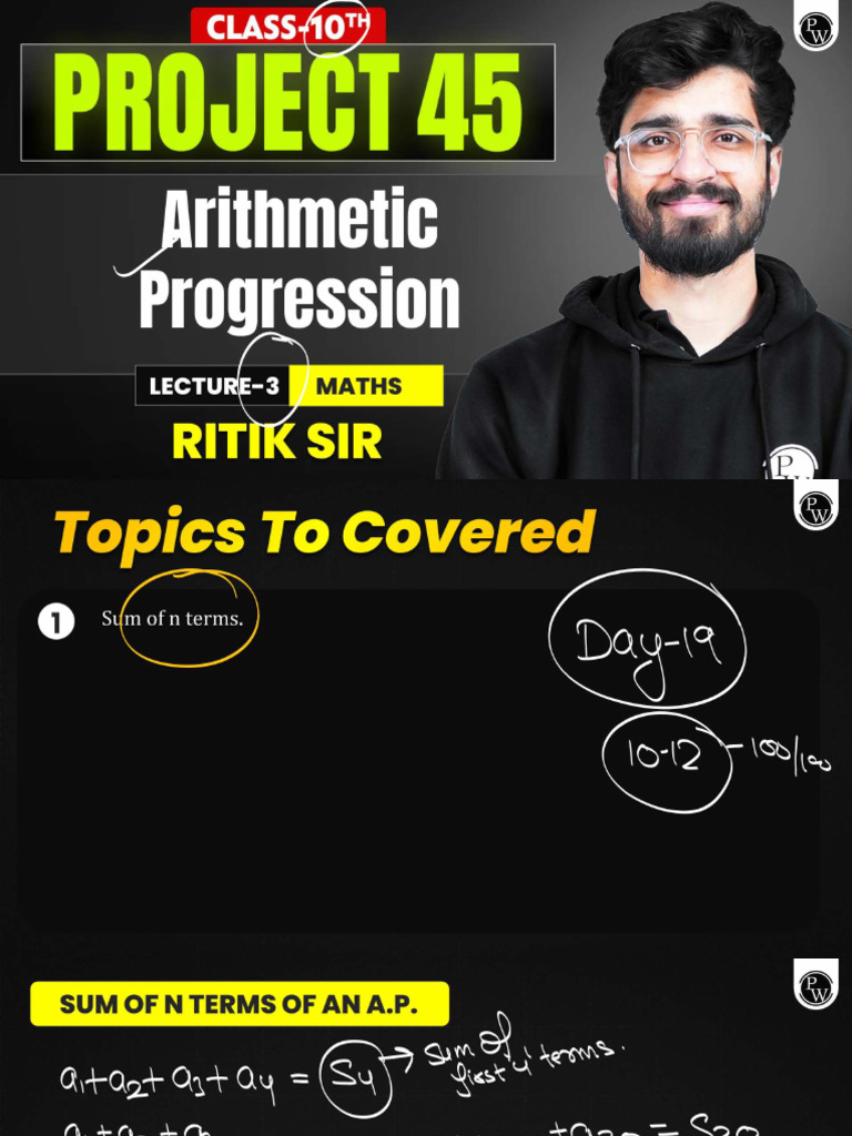 ARITHMETIC PROGRESSION NOTES 03 | PDF