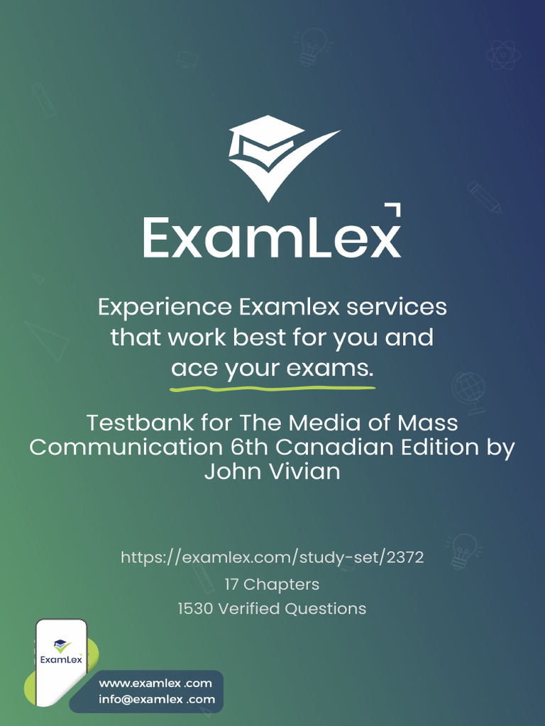 Testbank for the Media of Mass Communication 6th Canadian Edition by ...