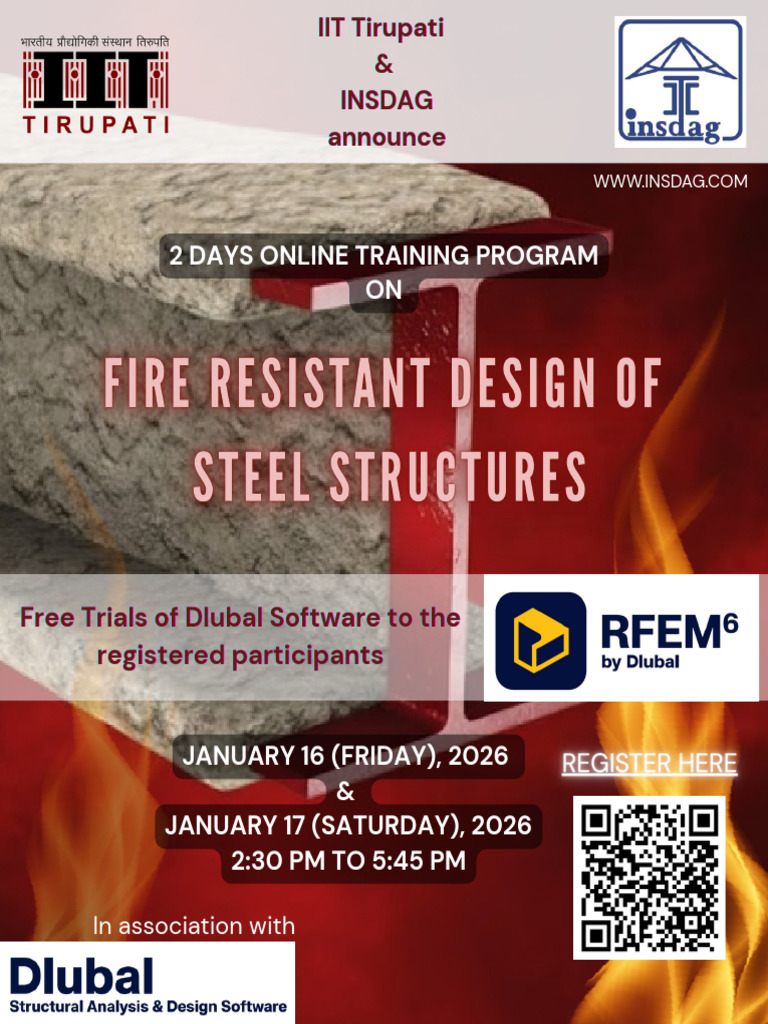 Fire Resistant Design of Steel Structures_January 16 & 17_ 2026 | PDF