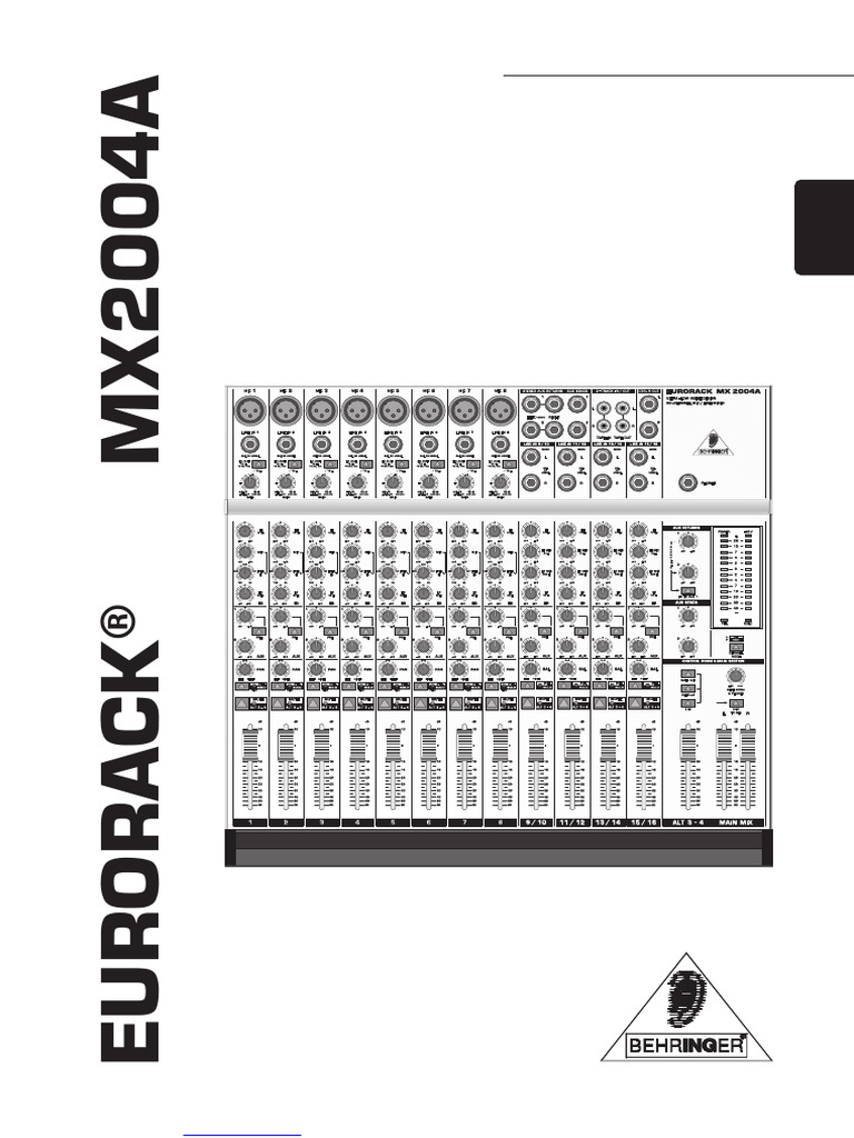 Behringer EURORACK MX2004A Manual | PDF | Equalization (Audio) | Microphone