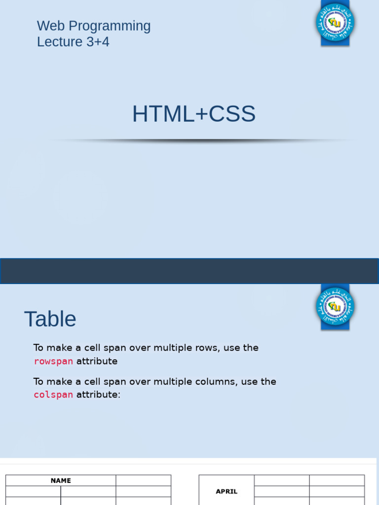 HTML & CSS Basics: Tables, Selectors, and Layout | PDF | Cyberspace ...