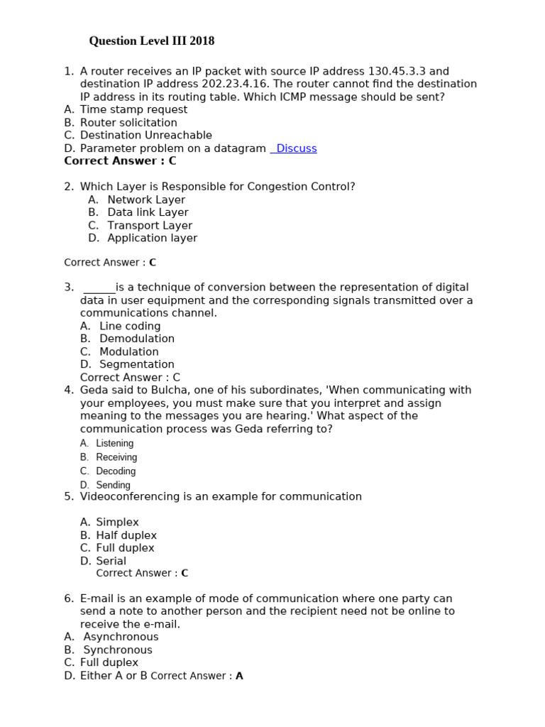 Networking Concepts and Protocols Quiz | PDF | Computer Network | Osi Model