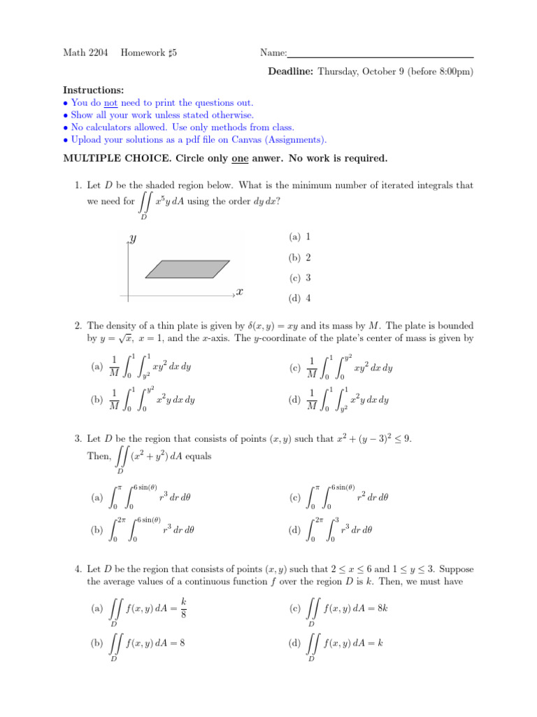 2204-Hw5-F25 | PDF | Coordinate System | Geometry