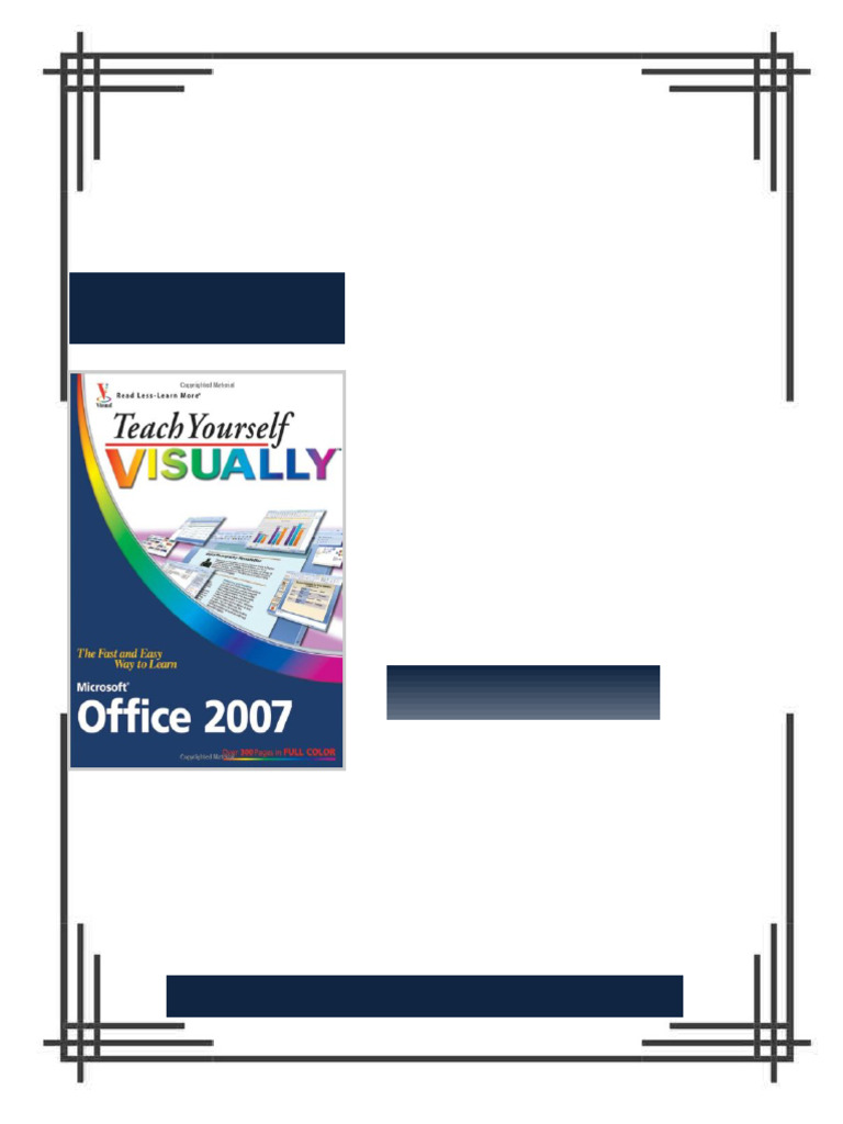 Teach Yourself VISUALLY Microsoft Office 2007 1st Edition Sherry Willard Kinkoph ebook smart ...