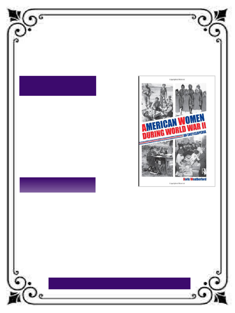 American Women during World War II An Encyclopedia 1st Edition Doris Weatherford ebook direct ...